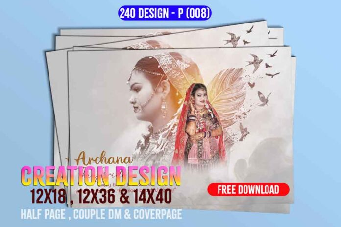 12x18 Engagement psd Album Cover Design 240 PSD Free Download (V-008 ...